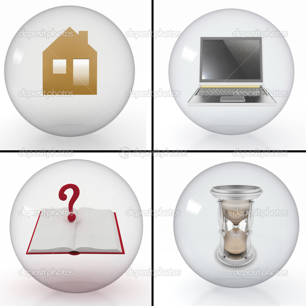 A few objects for preparation to lesson — Stock Photo © 3DDock #19889717