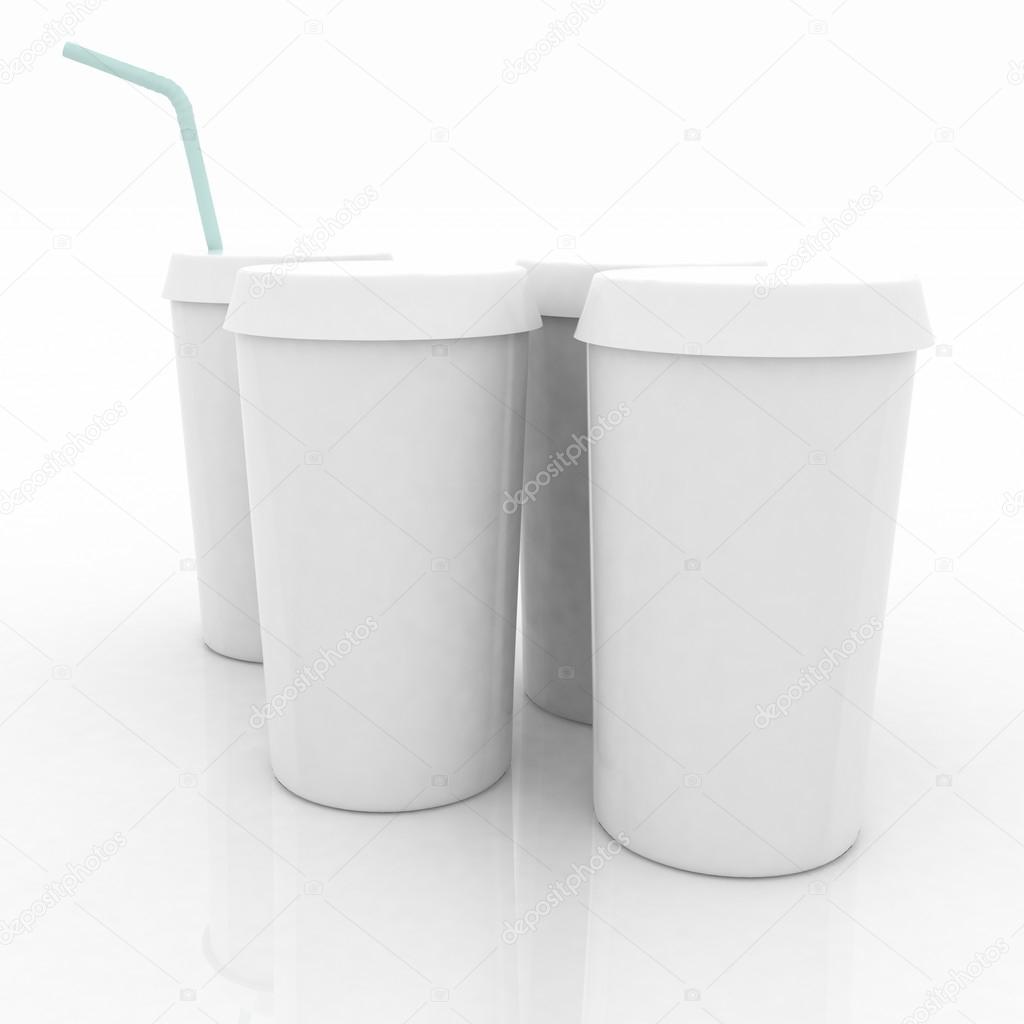 Plastic fast food glasses Stock Photo by ©3DDock 30702775