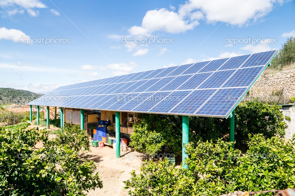 Solar panels collecting energy from the sun — Stock Photo © pabkov ...