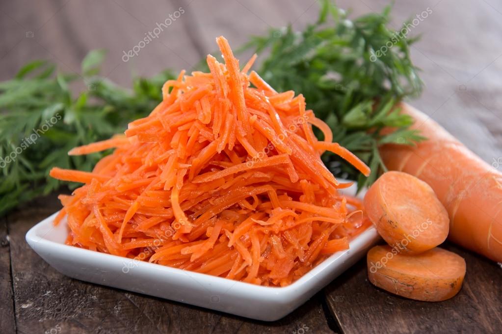 Small Plate with Carrot Salad — Stock Photo © HandmadePicture #18113875