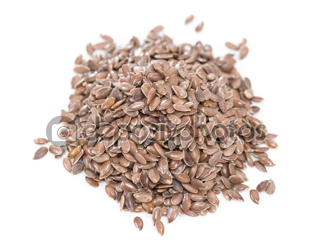 Linseeds Isolated on white — Stock Photo © HandmadePicture #48008743