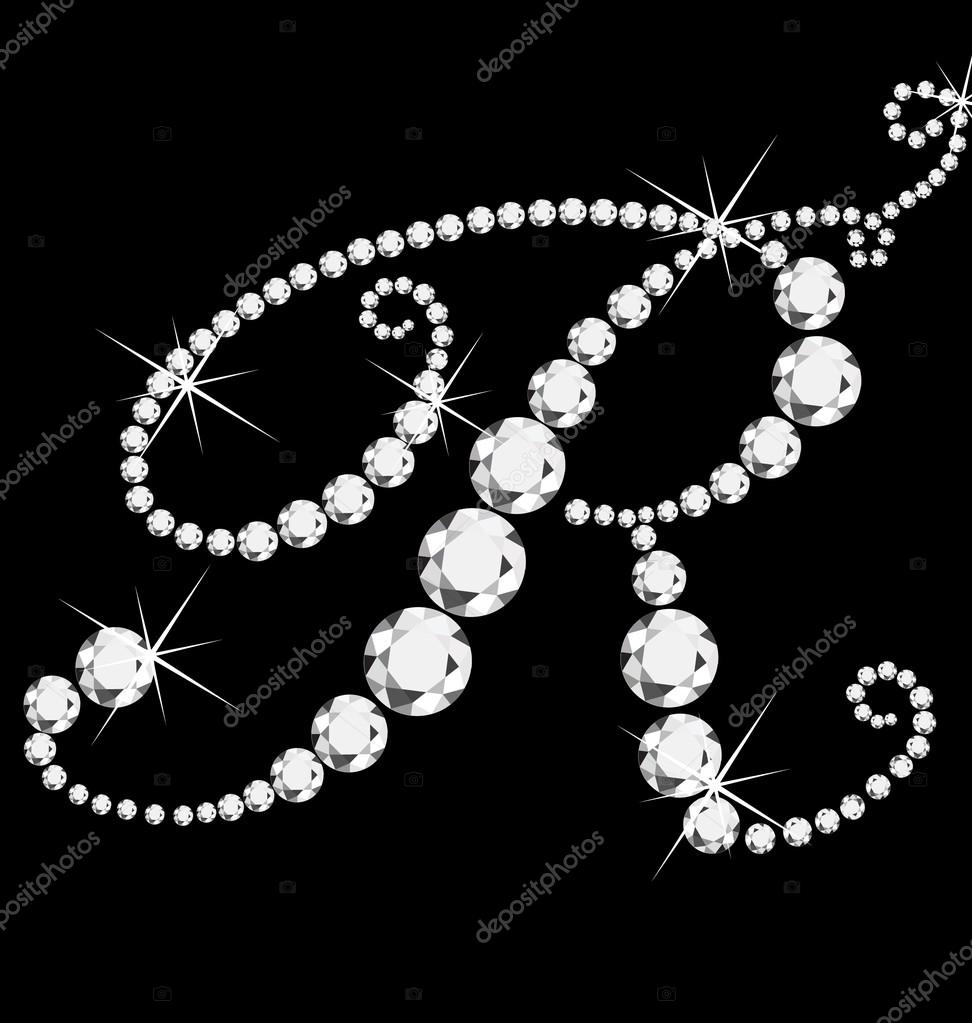 Letter R In Purple Diamond