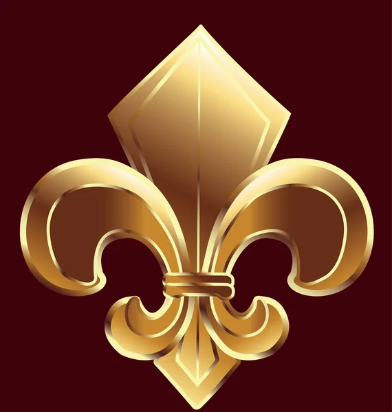 Symbol Fleur Lis New Orleans Golden Symbol Flower Logo Icon Stock ...