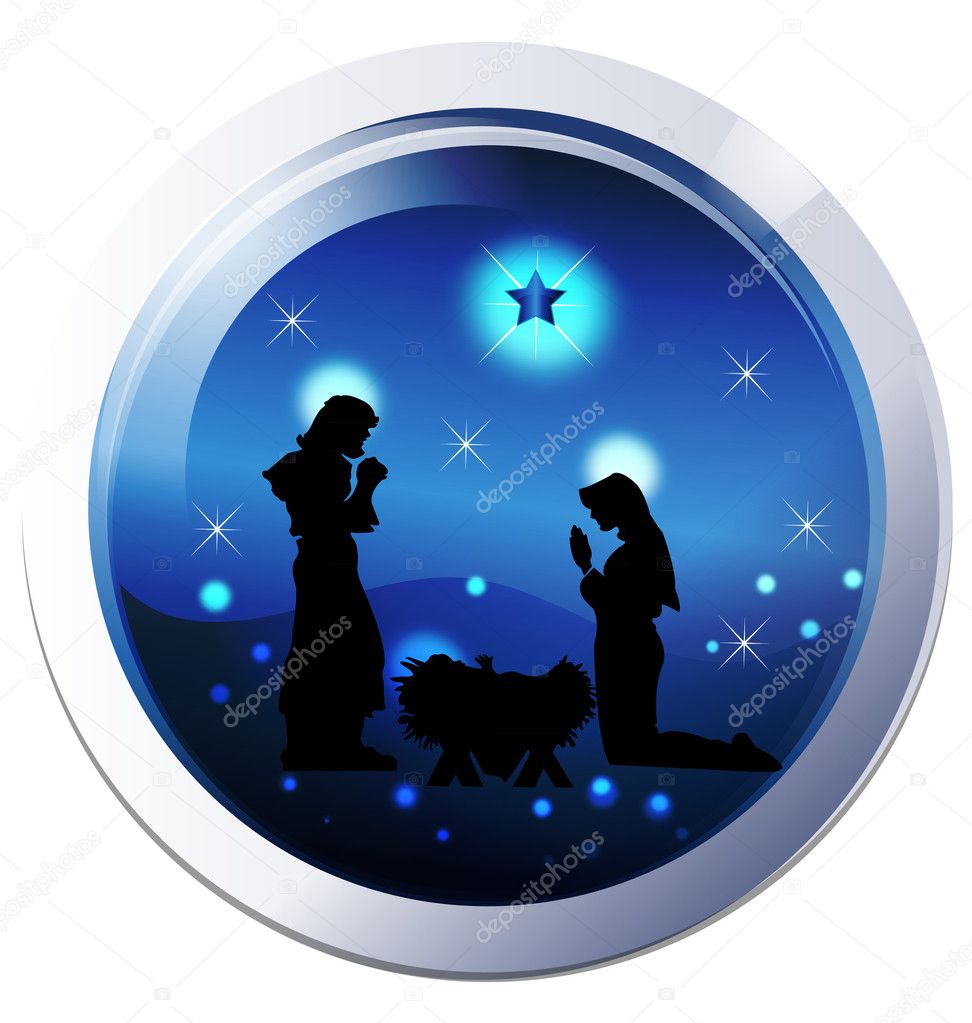 Nativity scene silhouette vector Stock Vector Image by ©Glopphy #15049383