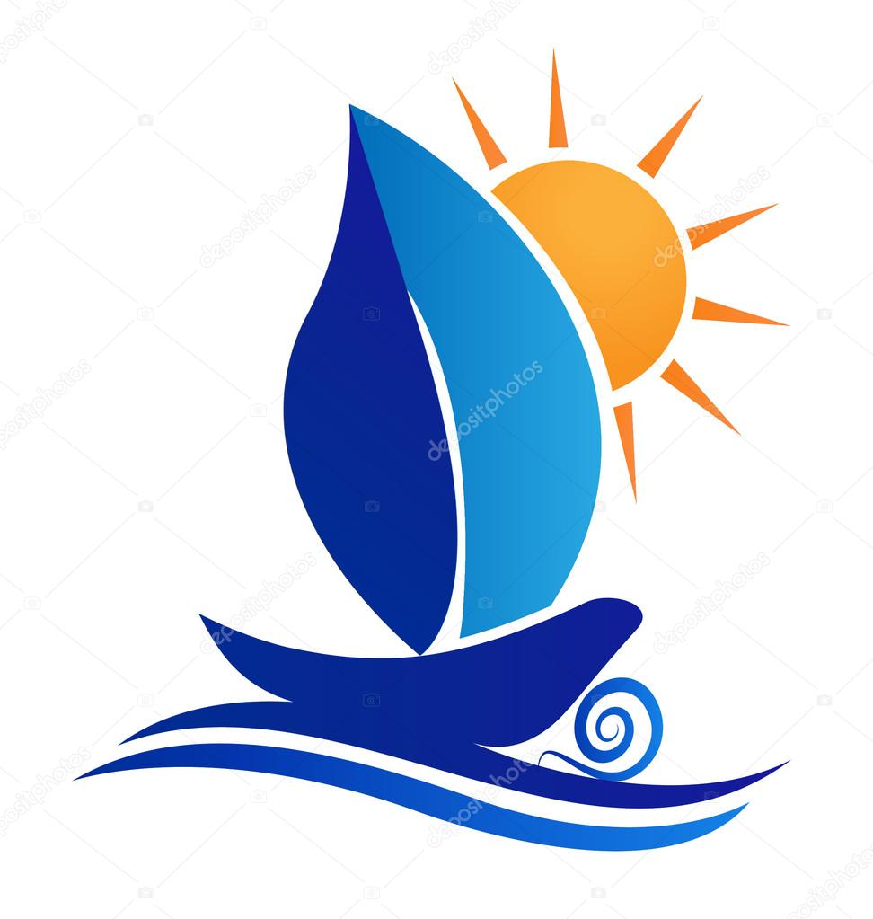 Boat leaf and sun creative logo vector — Stock Vector © Glopphy #23378764