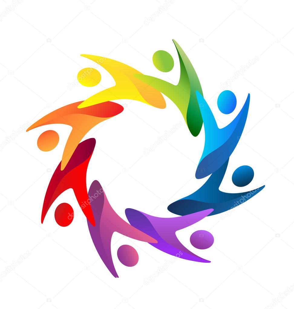 Teamwork helping logo vector Stock Vector Image by ©Glopphy #23378780