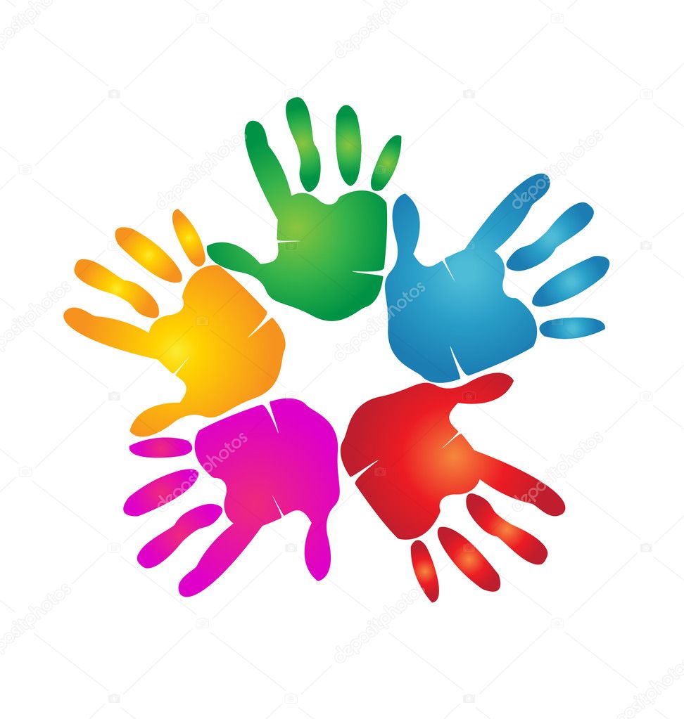 Hands teamwork logo vector Stock Vector by ©Glopphy 24849933