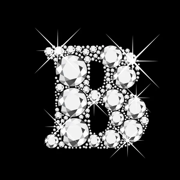 Letter C with diamonds bling bling — Stock Vector © Glopphy #34109505