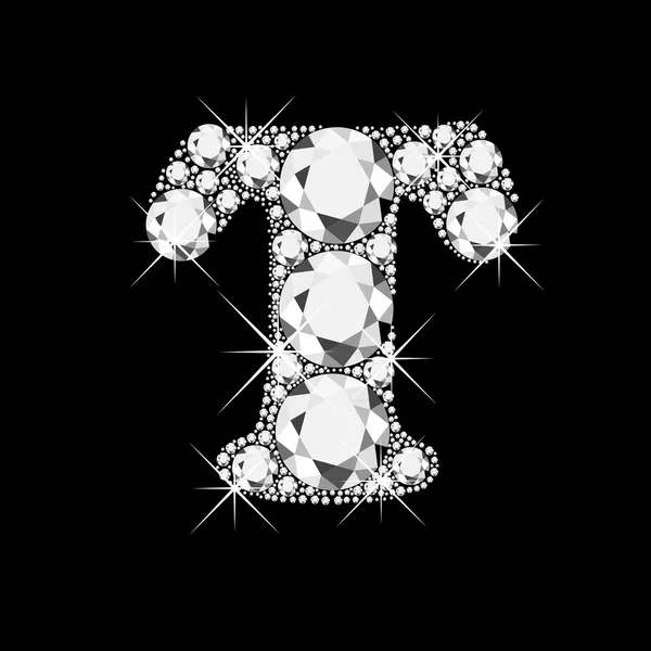 Letter C with diamonds bling bling — Stock Vector © Glopphy #34109505