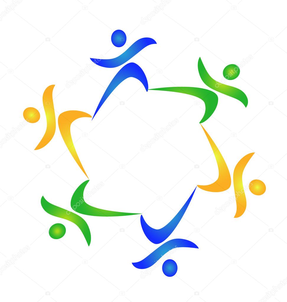 Teamwork healthy people logo — Stock Vector © Glopphy #34947429