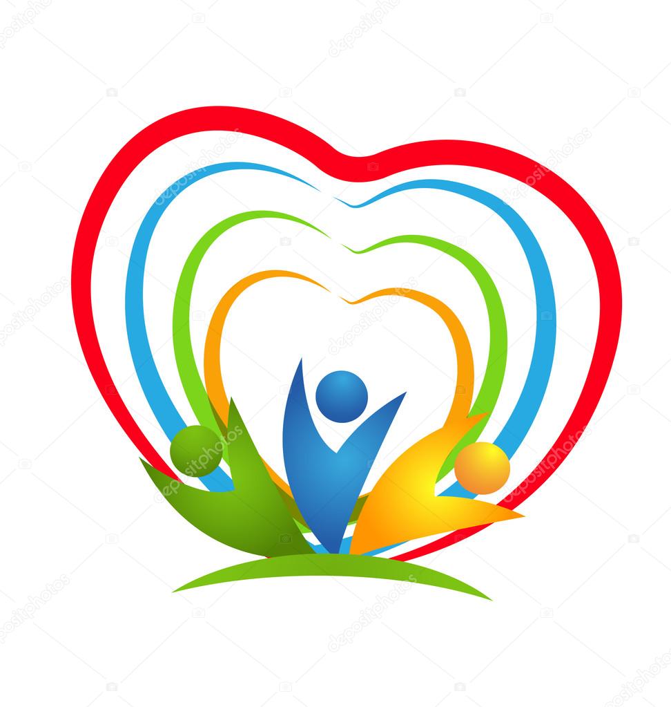 Gente corazón conexiones logo vector Vector de stock #42753377 de ©Glopphy