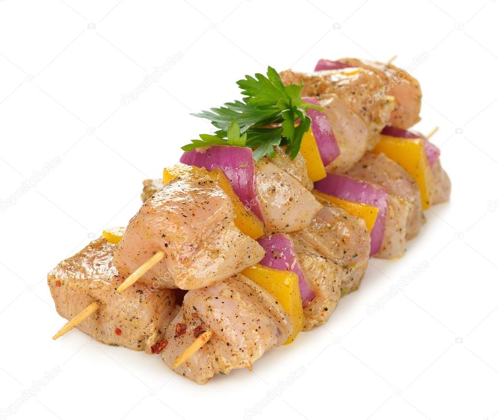 Brochettes de poulet cru — Photo #38445931
