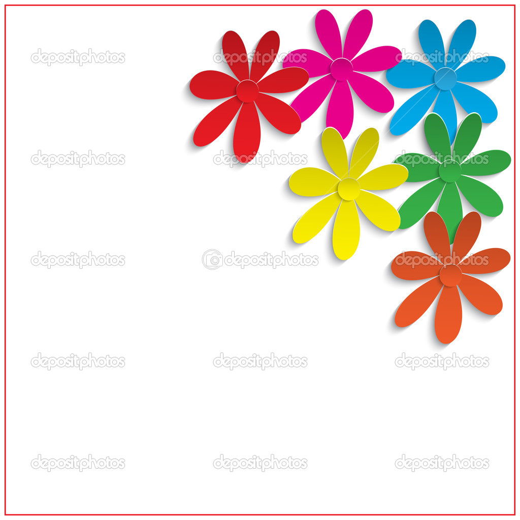 Colored flowers Stock Vector Image by ©Olyina #50965535