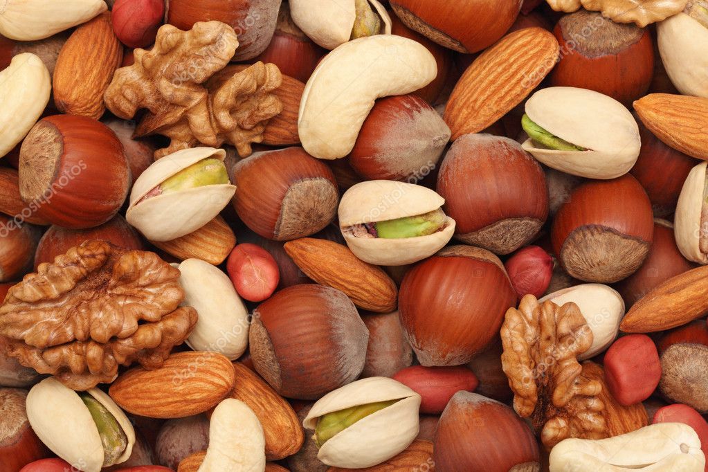 Nuts. Background — Stock Photo © ArtemSam #24574847