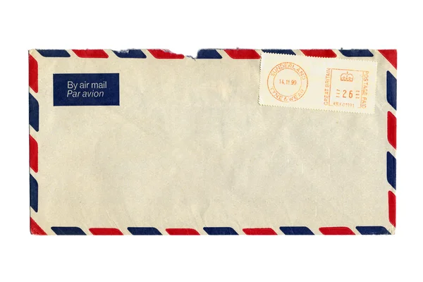 Airmail letter with UK postage meter stamp — Stock Photo © multipla11 ...