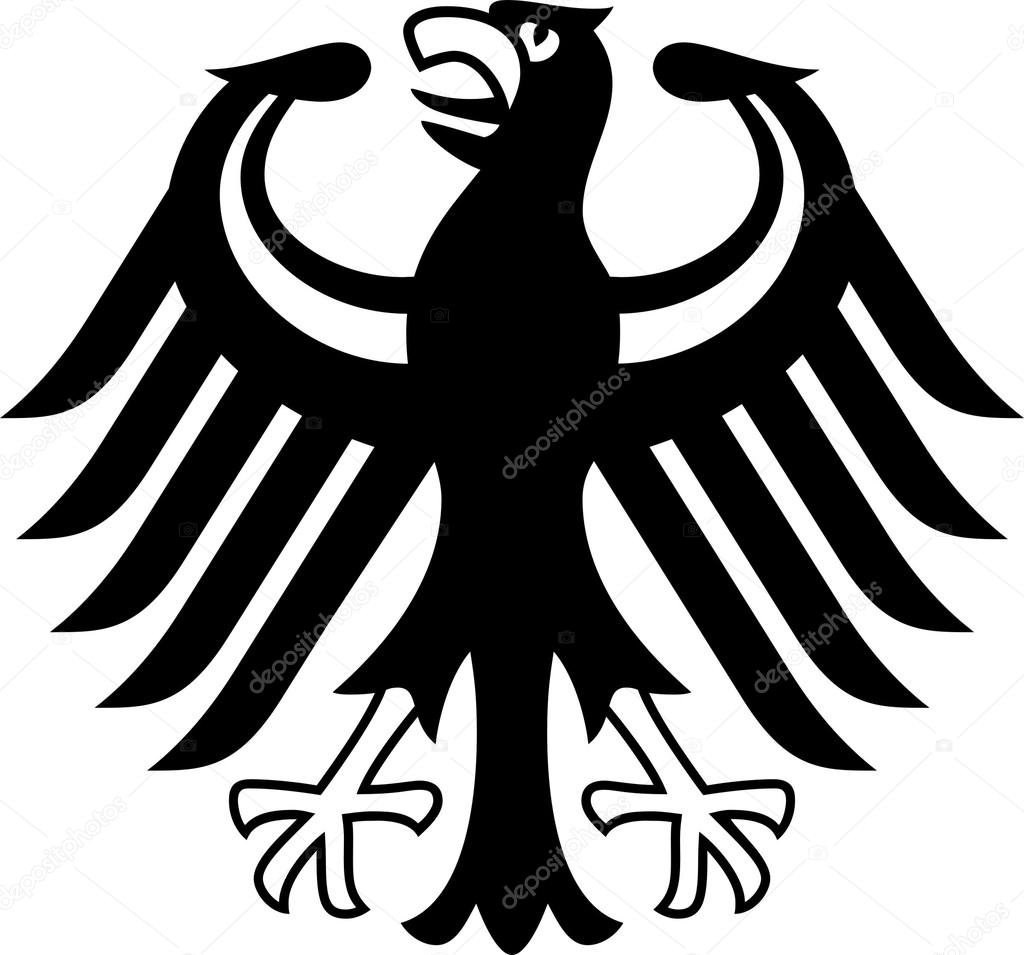 German Eagle Black And White