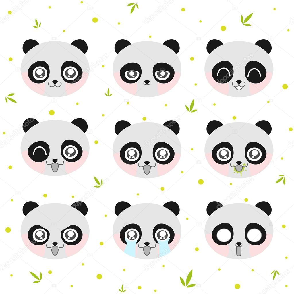 Kawaii smiley panda Stock Vector Image by ©Nenochka #13243045