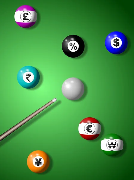 Money billiard game — Stock Photo © eteimaging #17365753