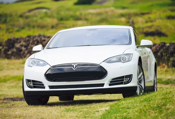 Tesla Motors model S sedan - Stock Image - Everypixel