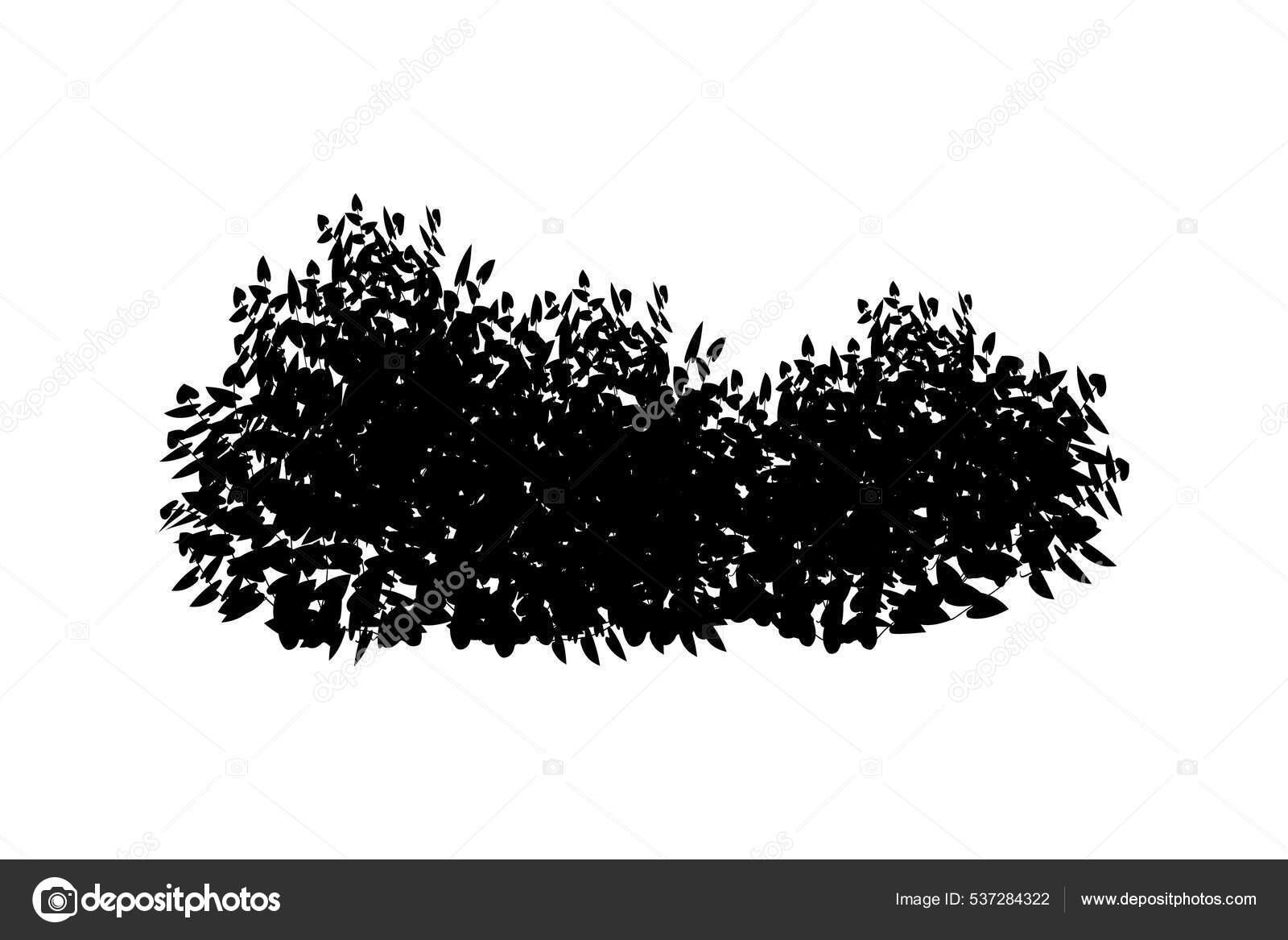 Decorative Design Element Black White Colors Set Monochrome Silhouette ...