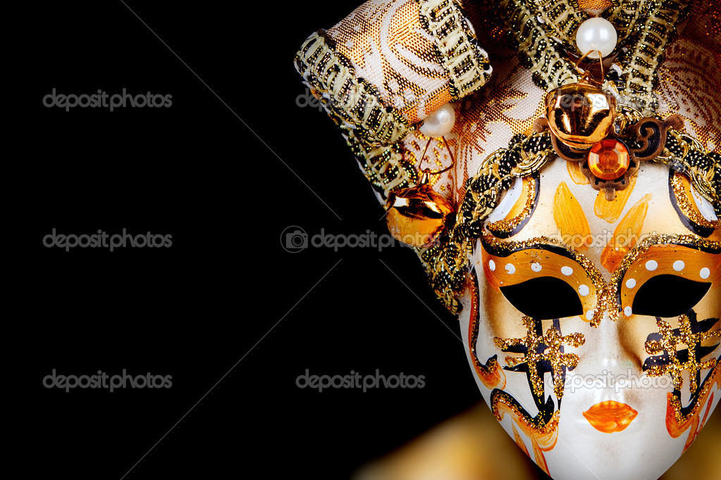 Gold Venetian mask Stock Photo by ©rsedlacek 42461019