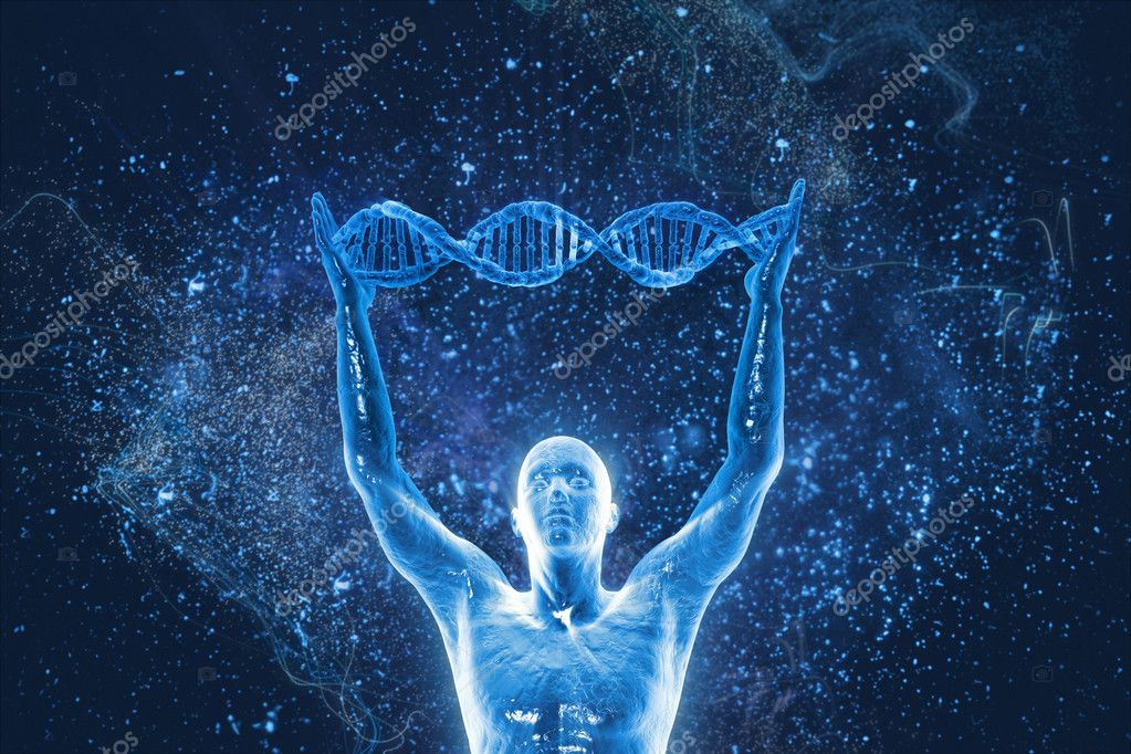 DNA molecules and human — Stock Photo © vitstudio #35636655