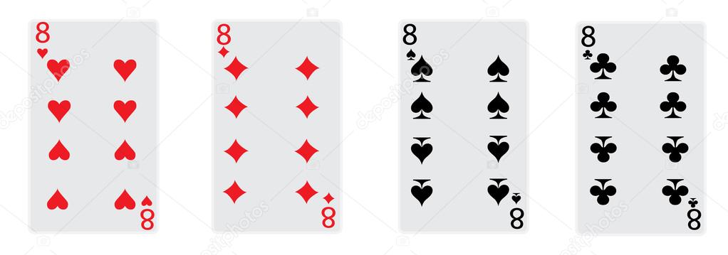 Cuatro ocho tarjetas Vector de stock #24901953 de ©compuinfoto