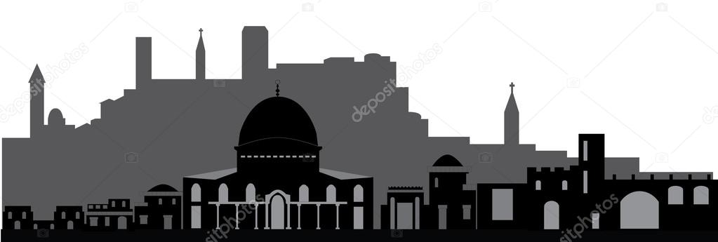 Jerusalem skyline silhouette Stock Photos, Royalty Free Jerusalem ...