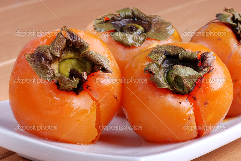 Persimmon on the plate Stock Photo by ©al1962 13714238