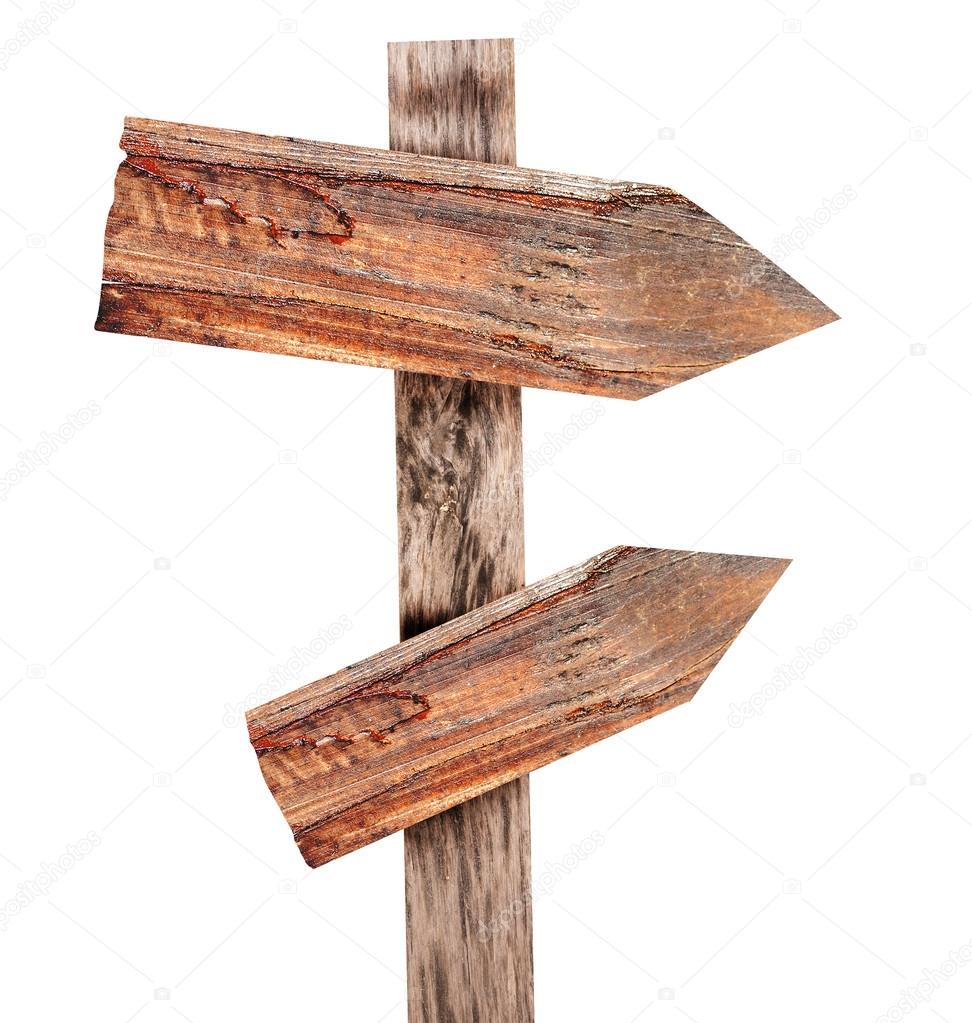 colección de varios letreros de madera vacíos sobre fondo blanco 2022