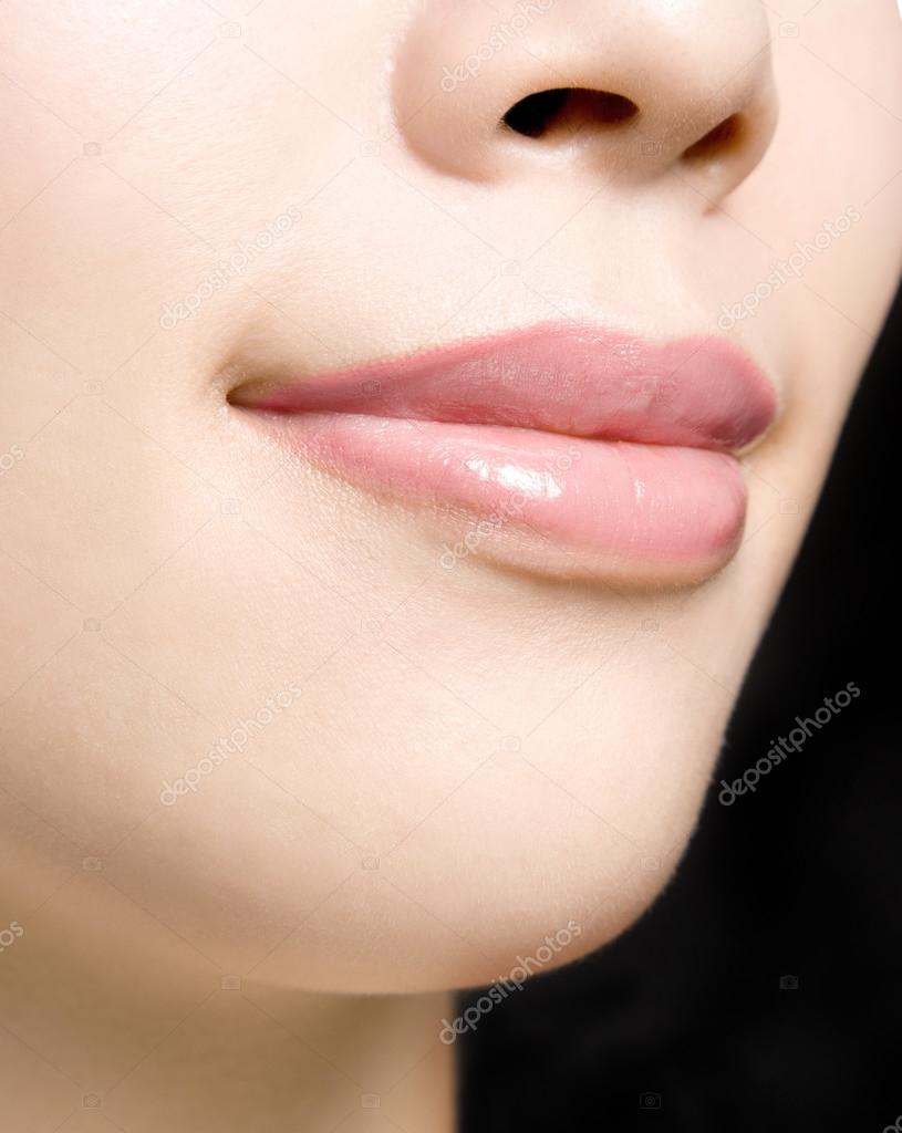 Beautiful female lips closeup — Stock Photo © ozaiachinn #13528896