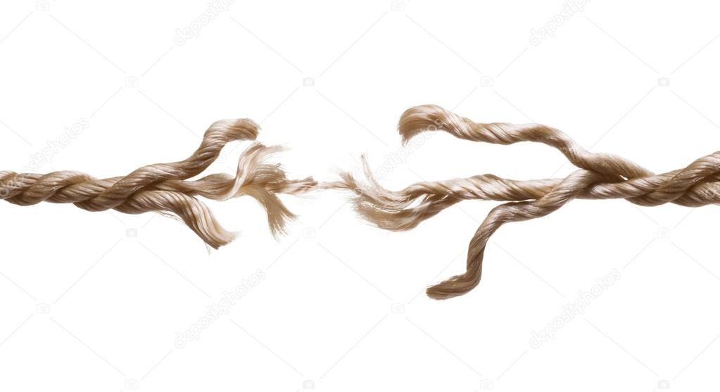 Frayed rope isolated Stock Photo by ©ozaiachinn 13530880