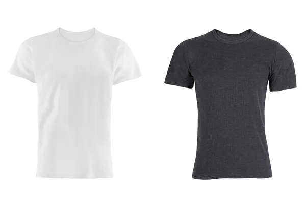 Two white T-shirt isolated on white background Stock Photo by ...