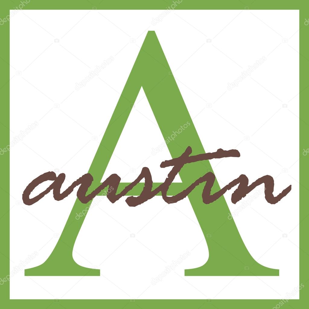 Austin Name Monogram Stock Photo by ©StayceeO 12200577