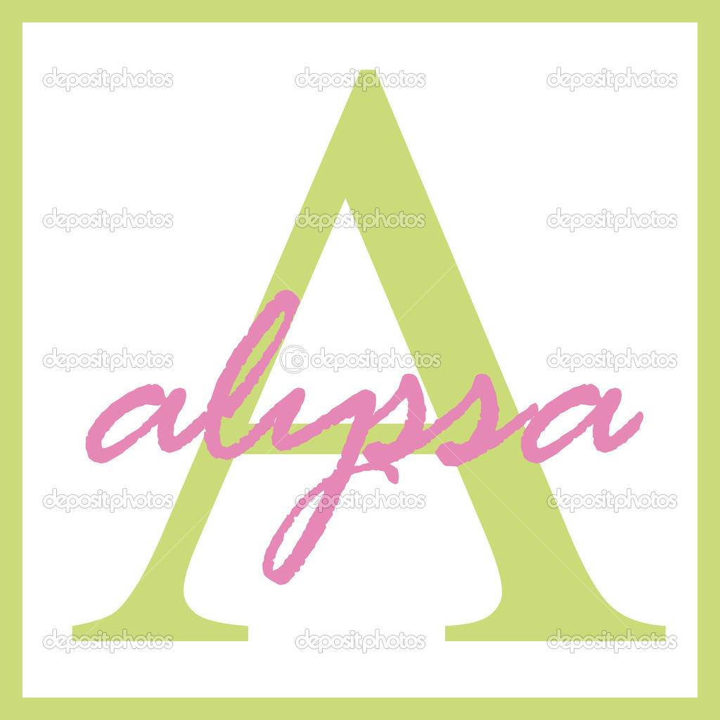 Alyssa Name Monogram — Stock Photo © StayceeO #12200794