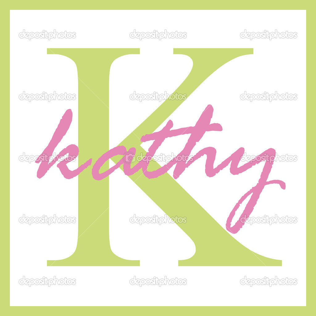 Kathy Name Monogram — Stock Photo © StayceeO #12200864