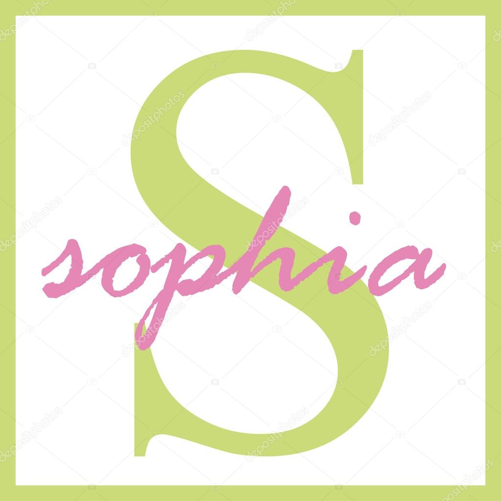 Sophia Name Monogram — Stock Photo © StayceeO #12200977