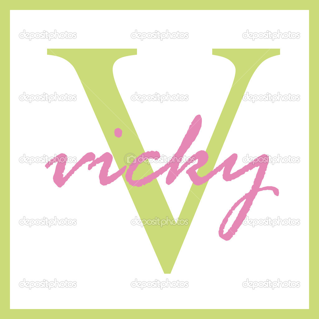 Vicky Name Monogram — Stock Photo © StayceeO #12200991