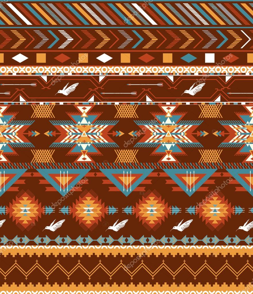 Aztecs seamless pattern with birds — Stock Vector © to_mua_to #19263807