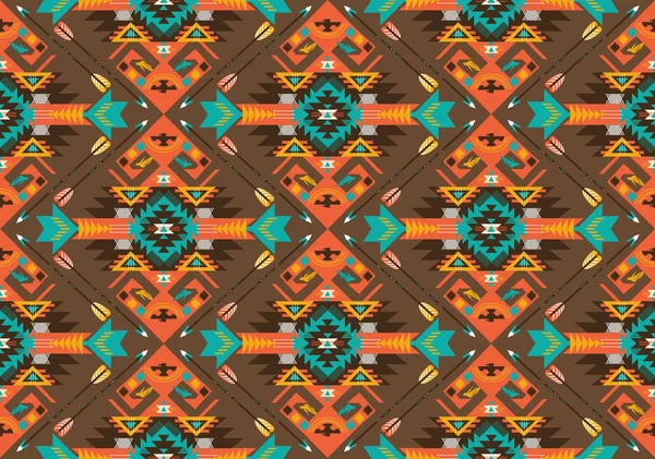 Aztecs seamless pattern on hot color — Stock Vector © to_mua_to #20040535