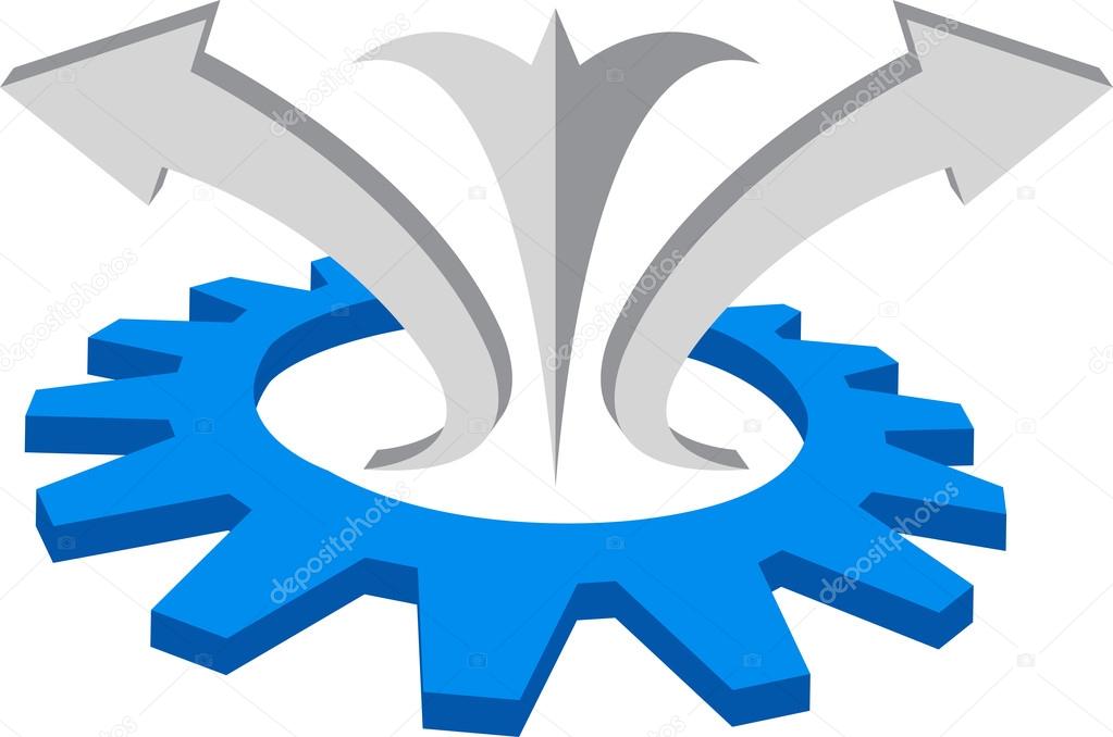 3d gear logo Stock Vector Image by ©magagraphics #12631646