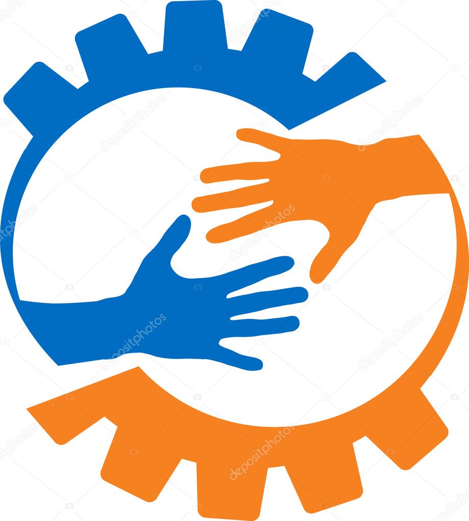 Factory helping hand Stock Vector Image by ©magagraphics #13158996