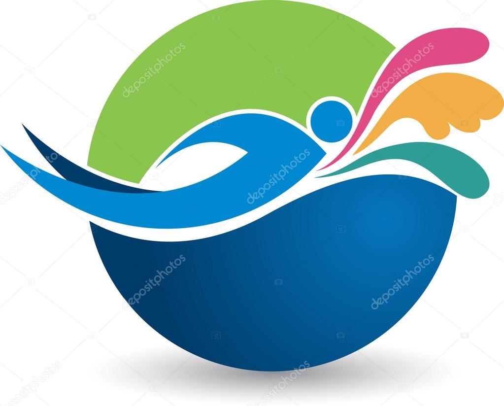 Logotipo de natación — Vector de stock © magagraphics #19627933