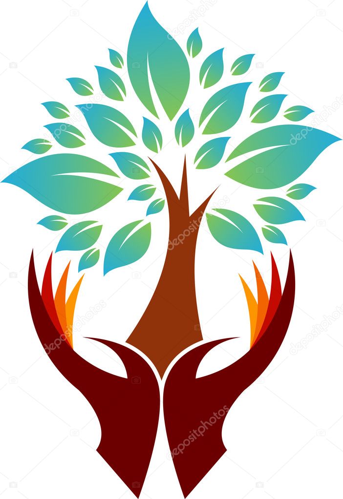 Hand tree logo Stock Vector Image by ©magagraphics #19627965