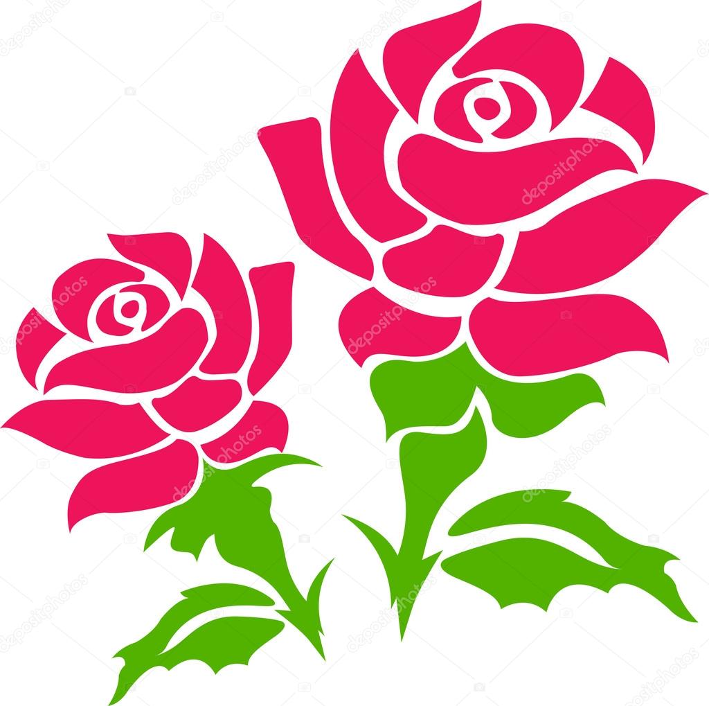Two rose Stock Vector Image by ©magagraphics #22087901