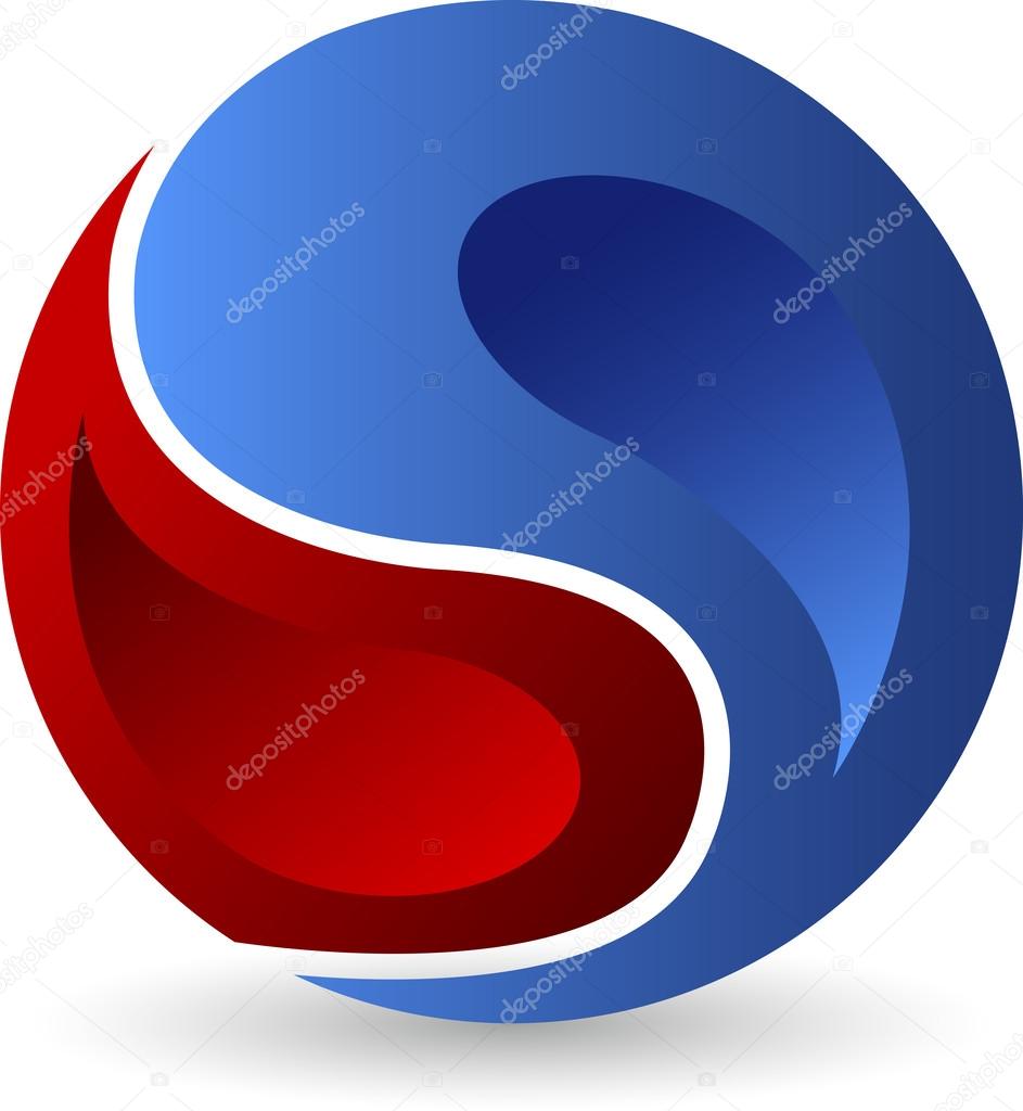 Two division circle logo Stock Vector Image by ©magagraphics #51021245