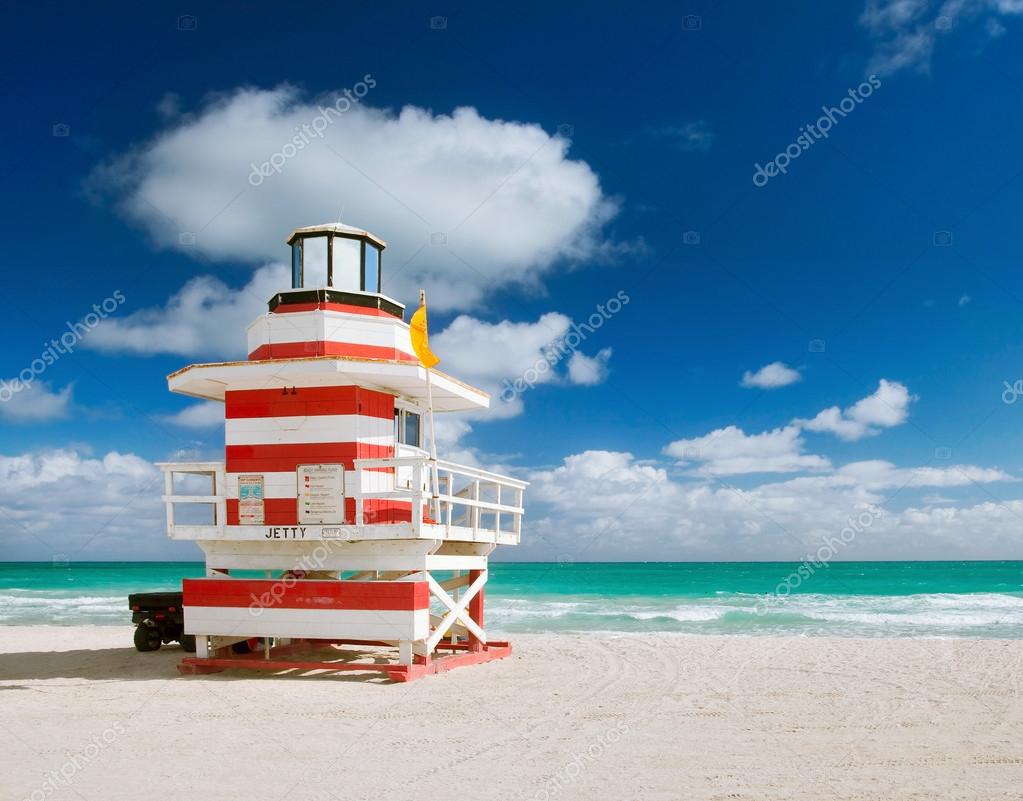 Miami Beach Florida, lifeguard house Stock Photo by ©fotoZapad 17766045