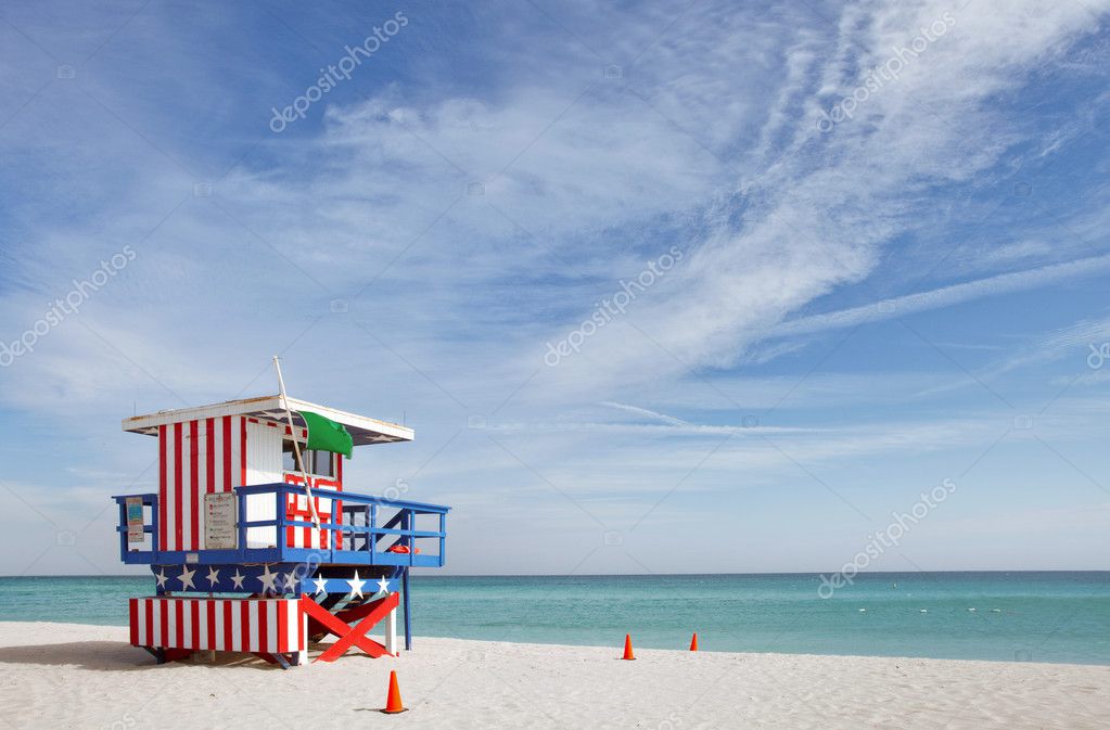 Miami Beach Florida, lifeguard house — Stock Photo © fotoZapad #17766649