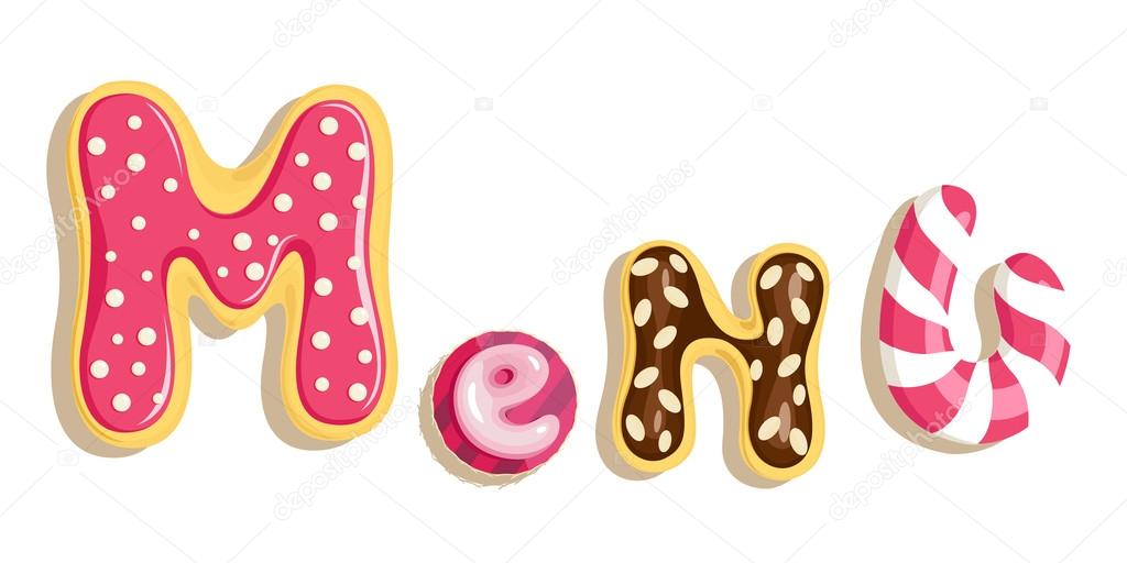 Menú de letras Vector de stock por ©maxicam 17434203