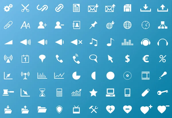 Set of white navigation web icons Stock Vector Image by ©kurka.lukas ...